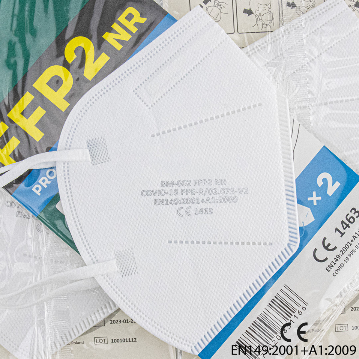Respirátor FFP2 (EN149:2001+A1:2009) | www.euroko.sk